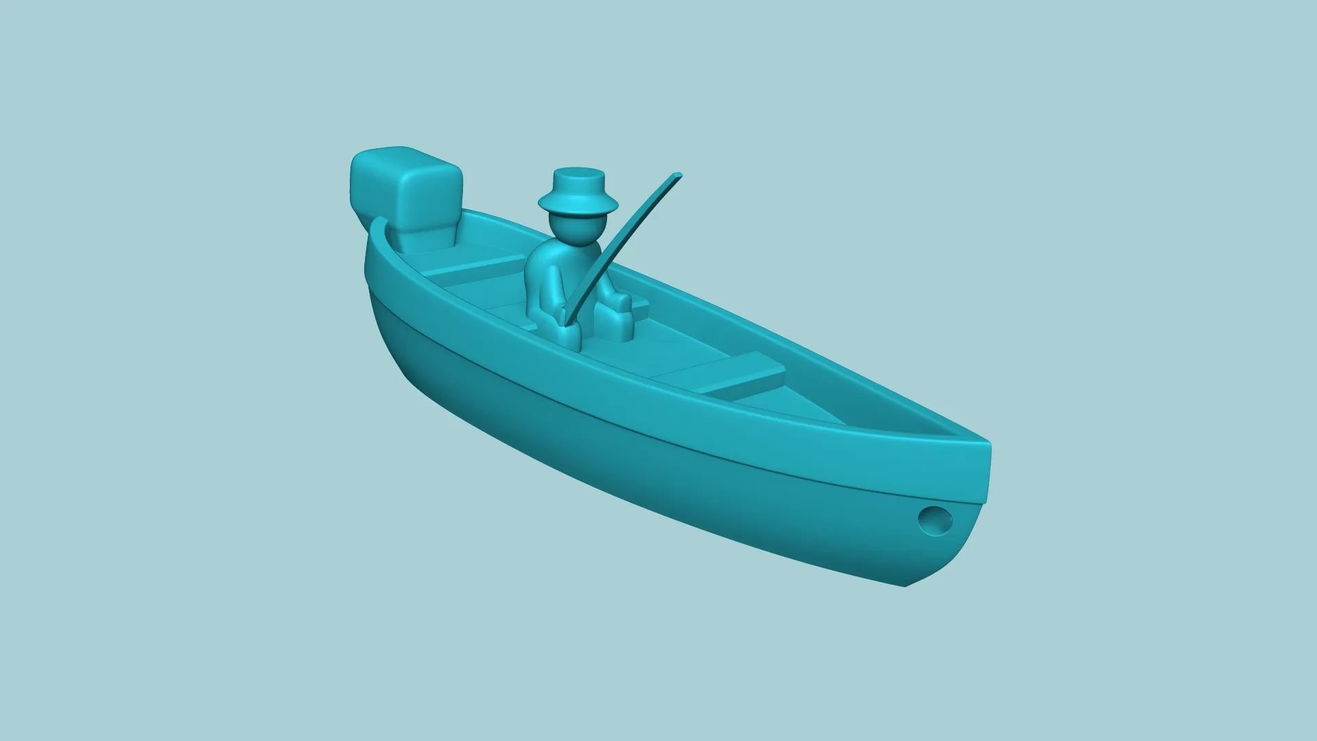 Other STL Download - Fisherman Keychain Floating Boat - Key Saverby ...