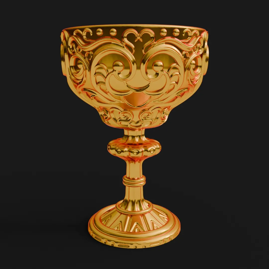 Sculptures & Artworks STL Download - Chalice, Grail, Drinking Cup Cby ...