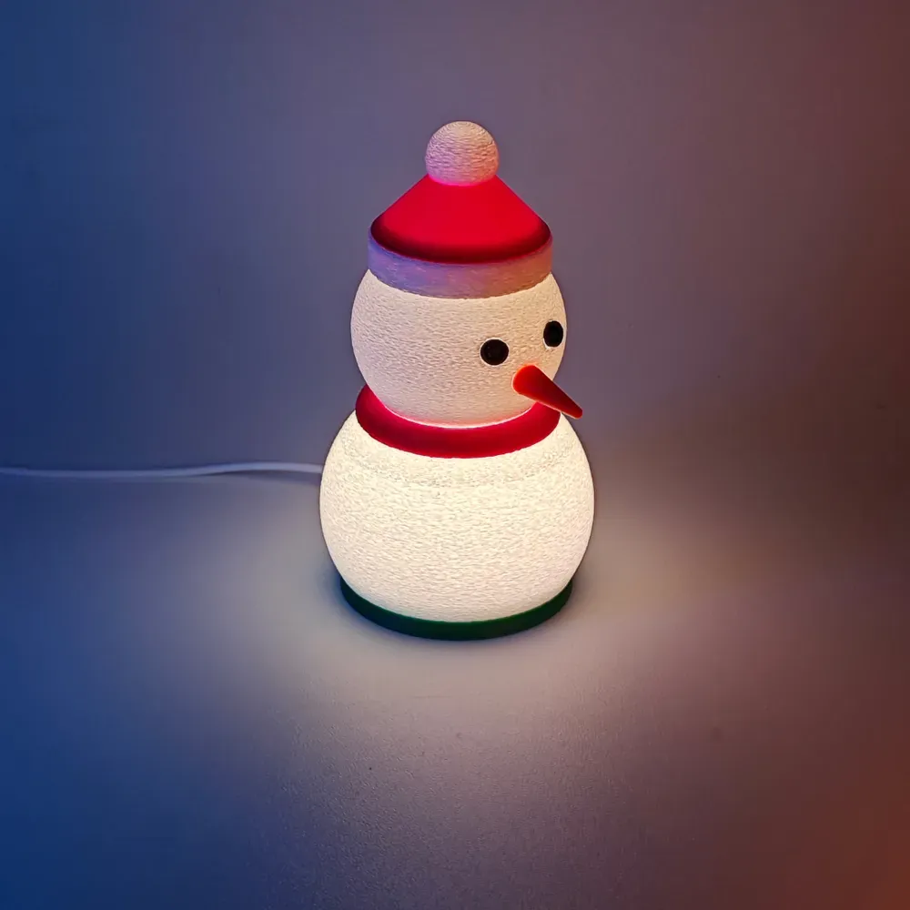 Lighting & Lamps STL Download - Snowman Lampby Cad Kings