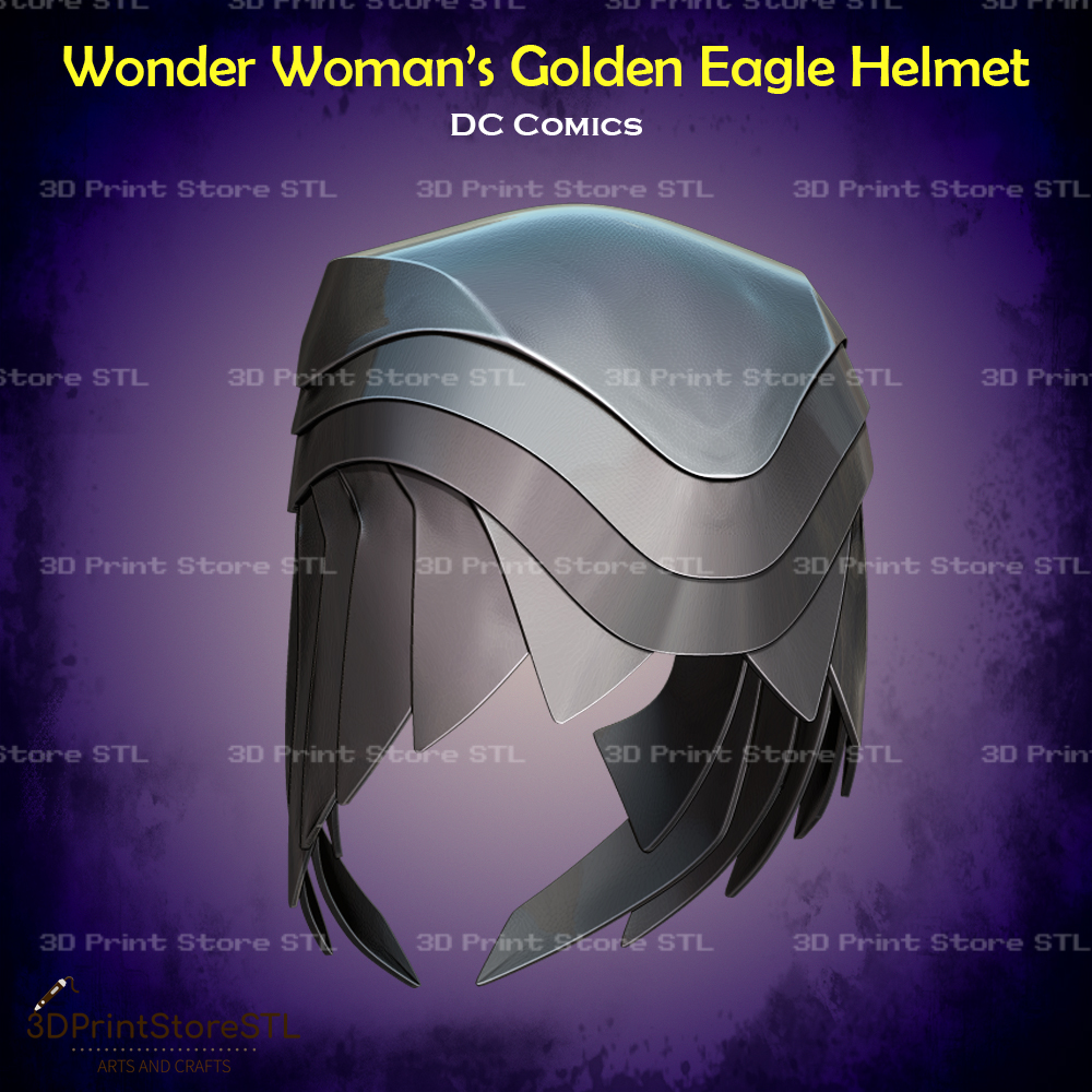 Wonder Woman Golden Eagle Helmet Cosplay DC - STL File | 3D models ...