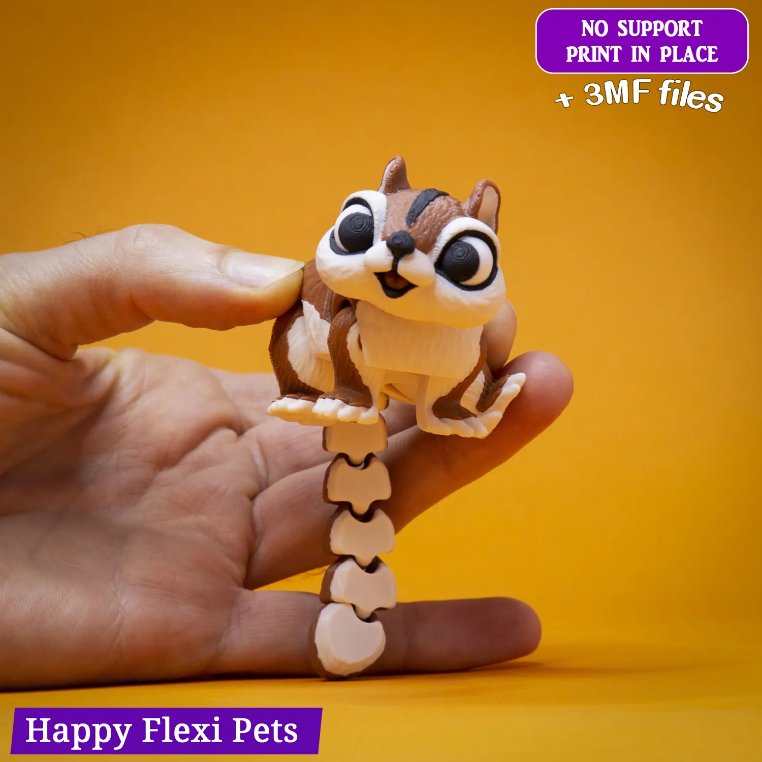 Other STL Download - Chipmunk the flexi toyby Happy Flexi Pets