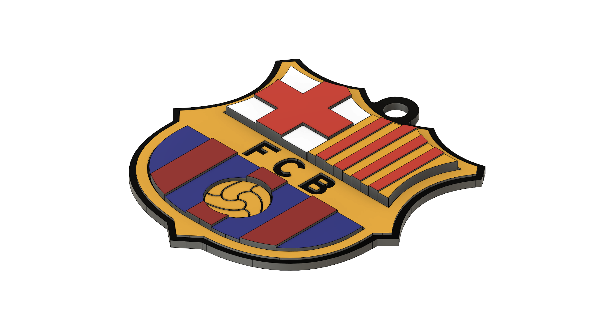 BARCA (BARCELONA) 3D LOGO BY OK (COLOR PRINTABLE) | 3D models download ...