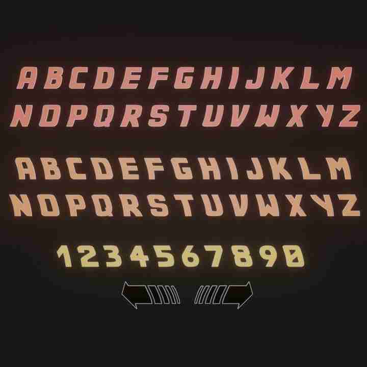 BACK TO THE FUTURE LETTERS AND NUMBERS | 3D models download | Creality ...