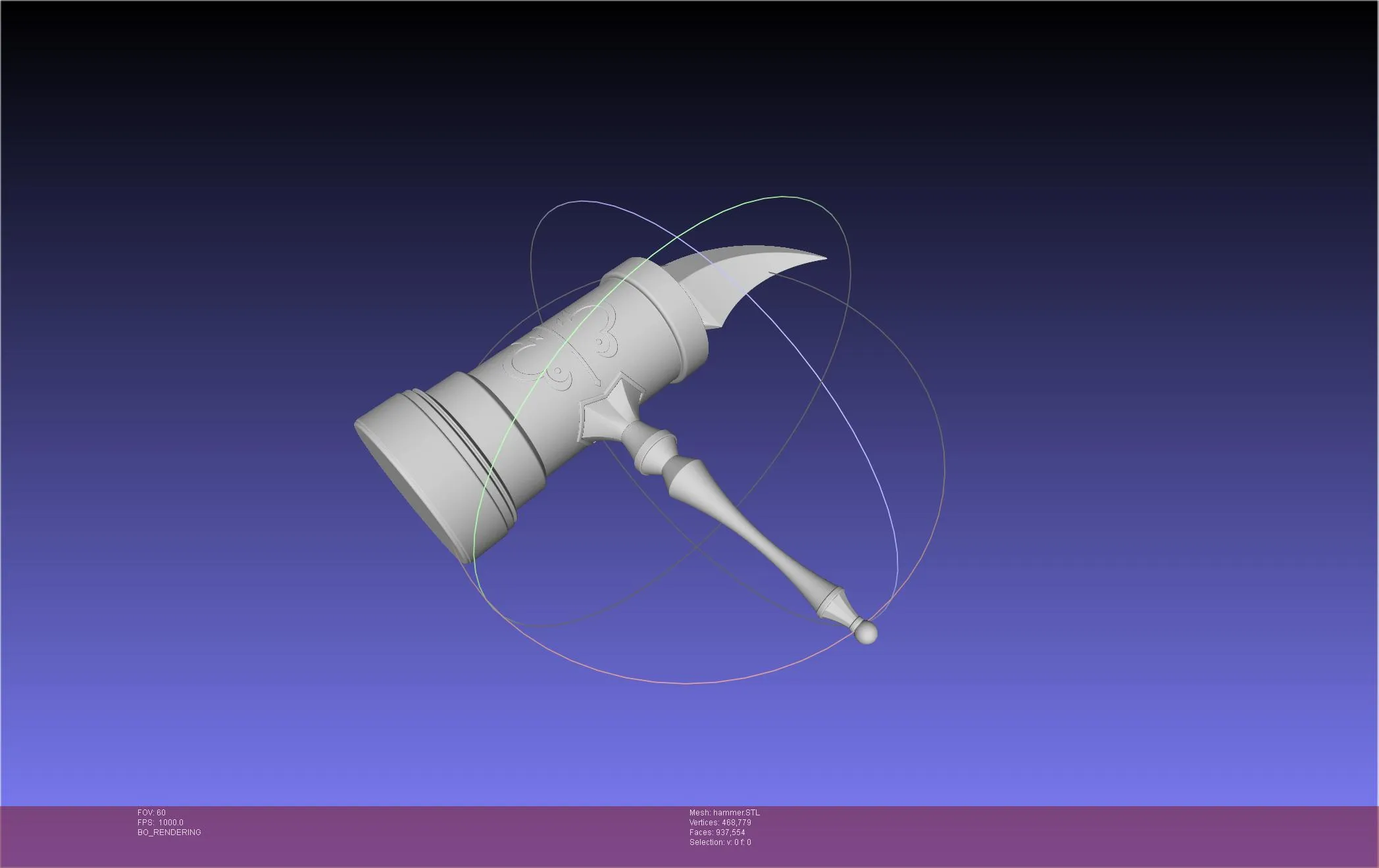 Cosplay STL Download - Guild Receptionist Hammer Printable Assemblyby ...