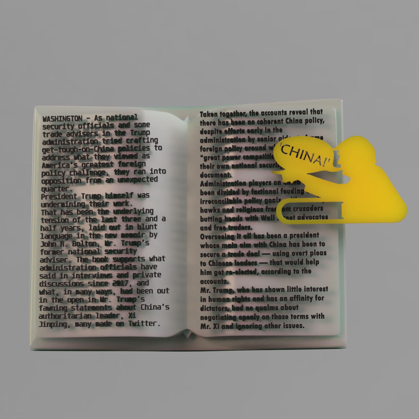 Trump 'China' Bookmark *Contest Entry* | 3D models download | Creality ...