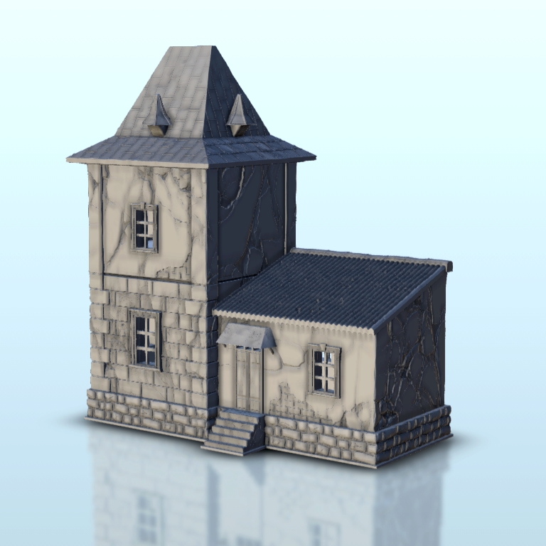 Manor 1 - terrain WW2 scenery modern miniatures diaroma | 3D models ...