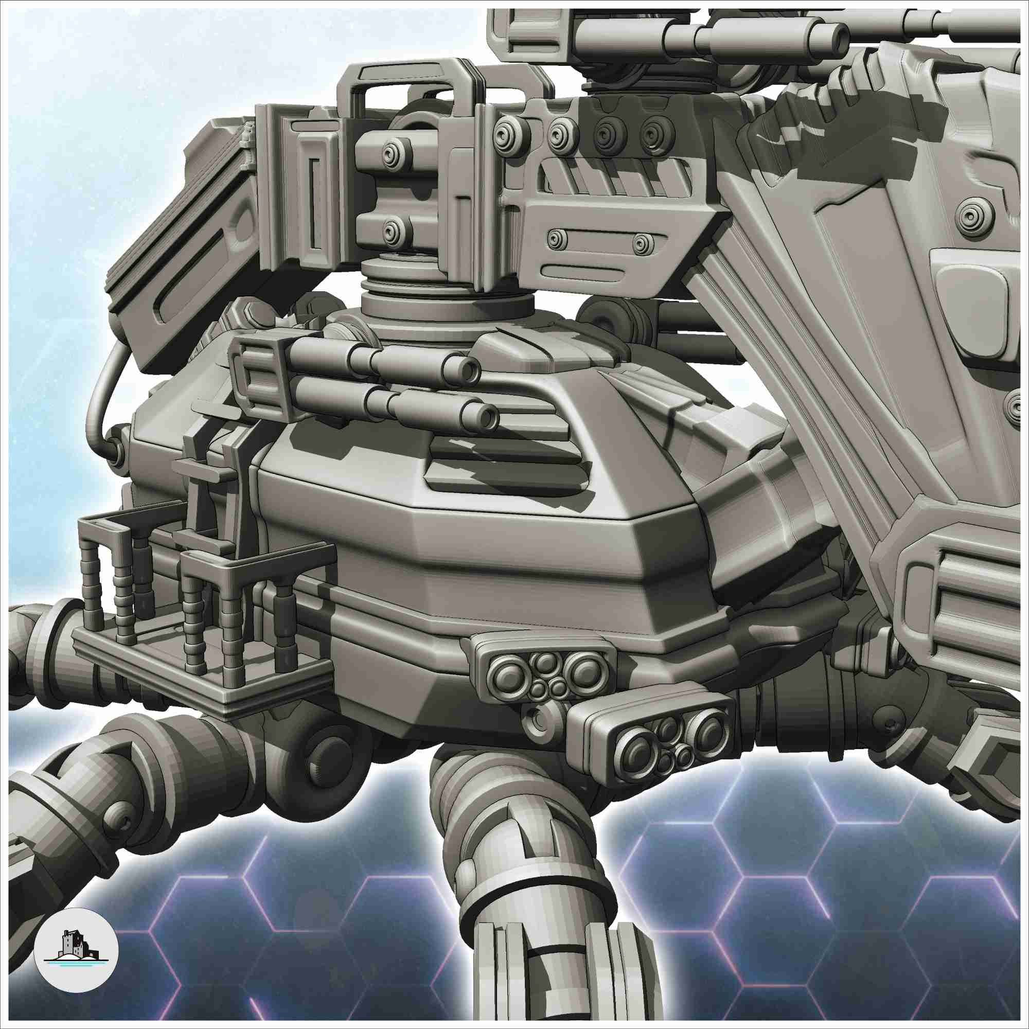 Ezies combat robot (20) - miniatures w40k scifi warhammer te | 3D ...