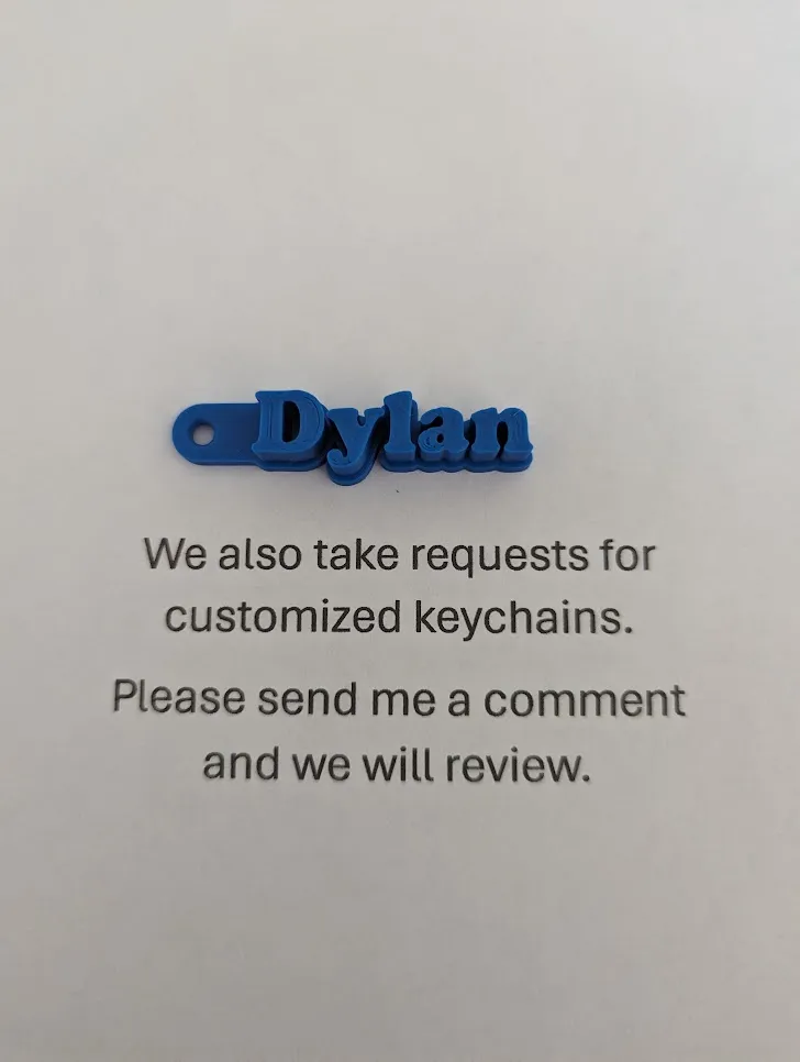 Jewelry & Accessories STL Download - Dylan Keychainby Trash Can Guy