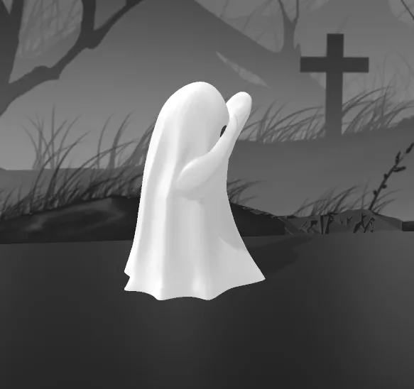 Characters & Creatures STL Download - Dab Ghost support freeby Mr3DBeast