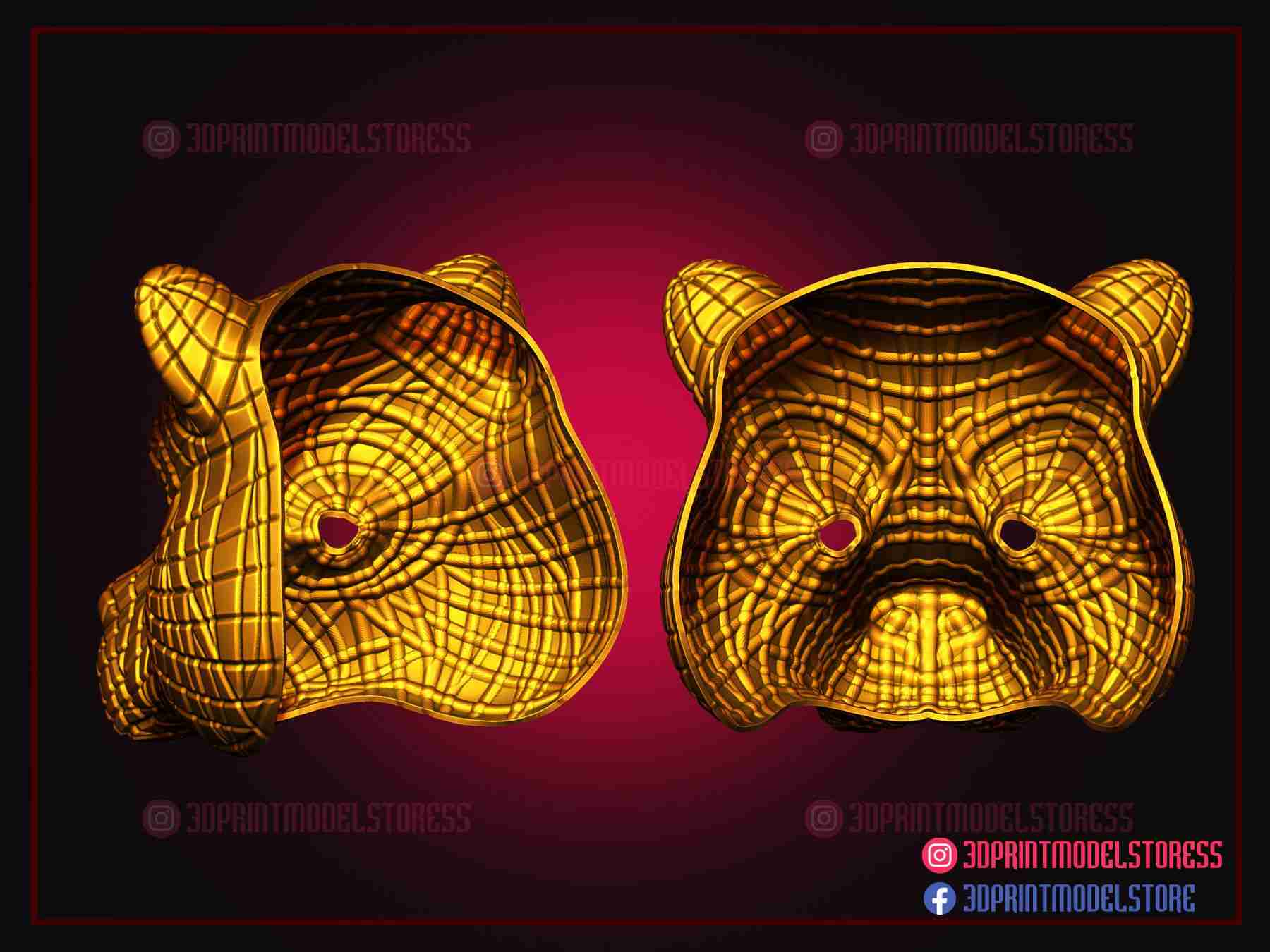 Squid Game Mask - Bear Vip Mask for Cosplay | 3D models download ...