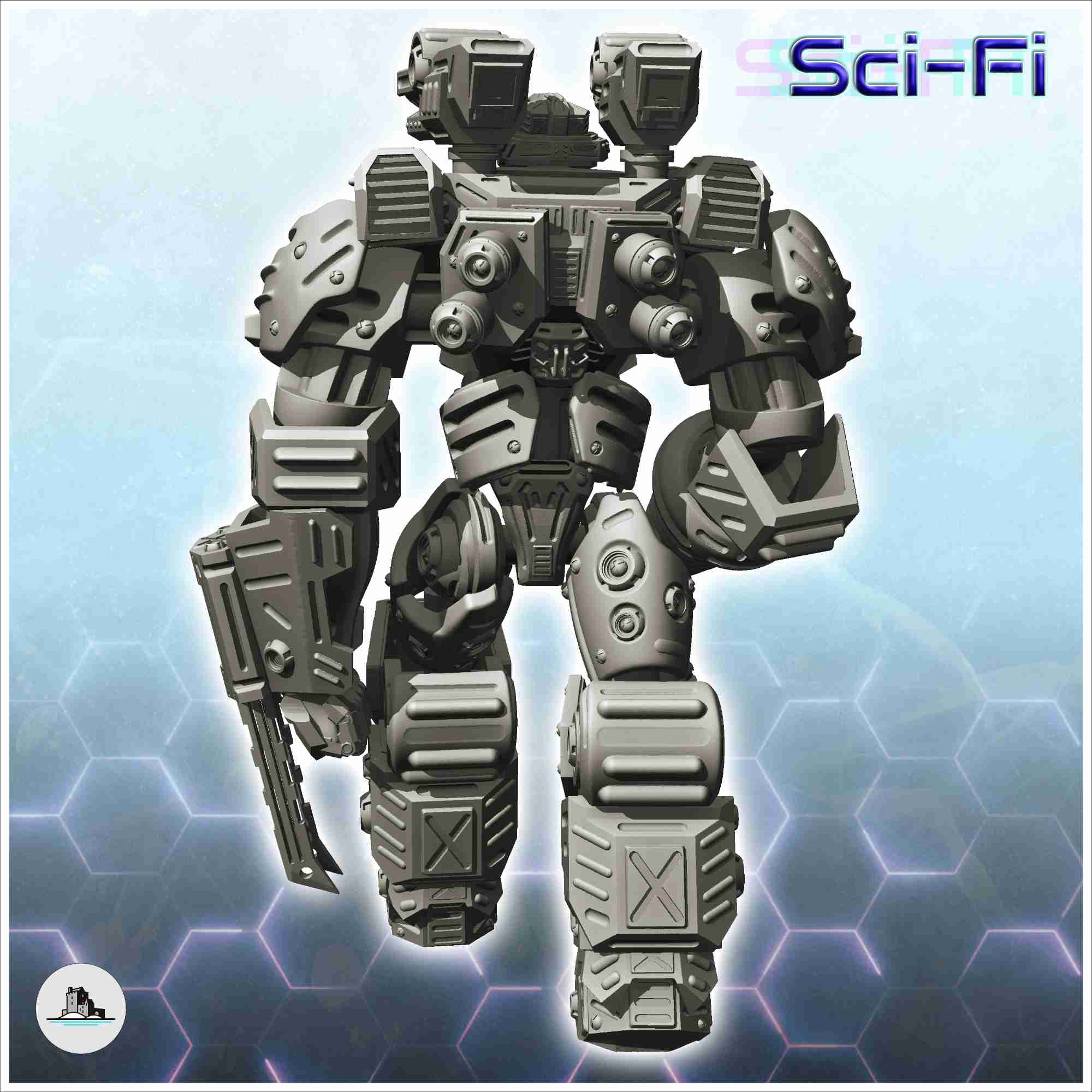 Qhurus combat robot (11) - miniatures w40k scifi warhammer t | 3D ...