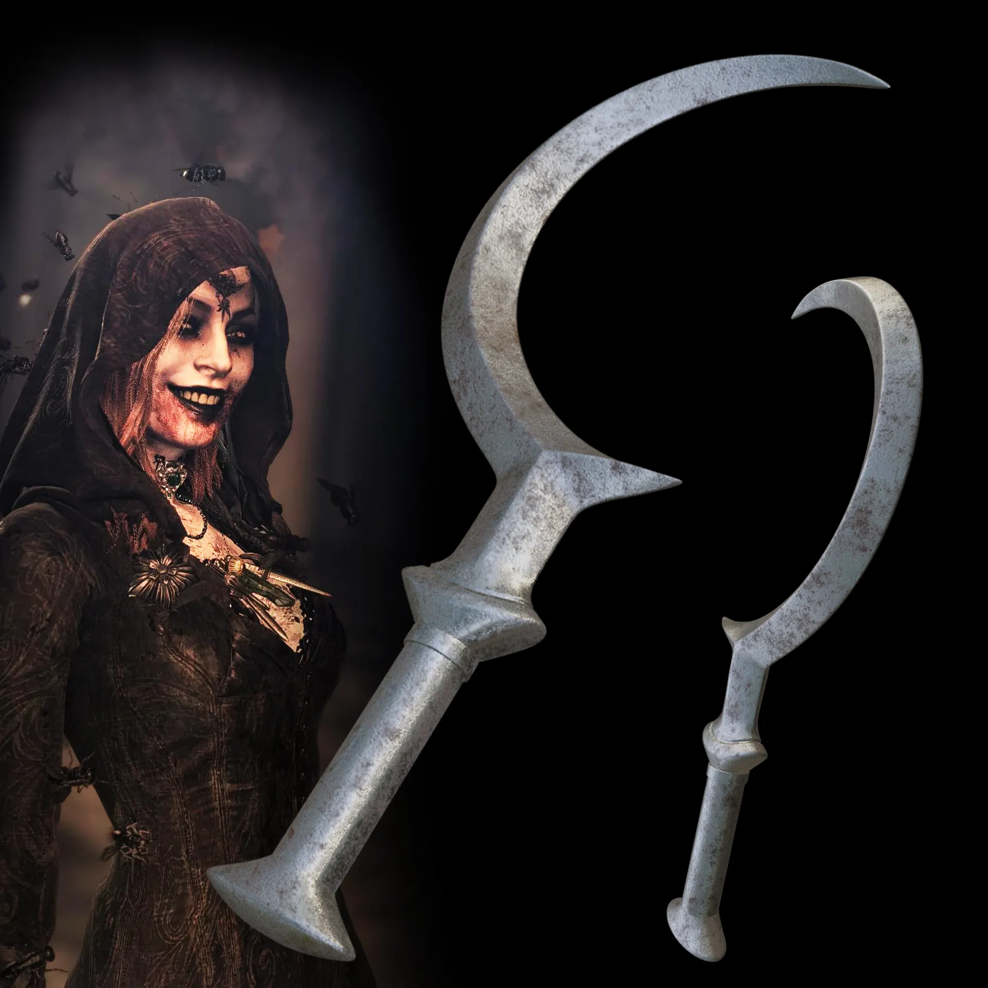 Props & Terrain STL Download - Dimitrescu's daughters' scythe from ...