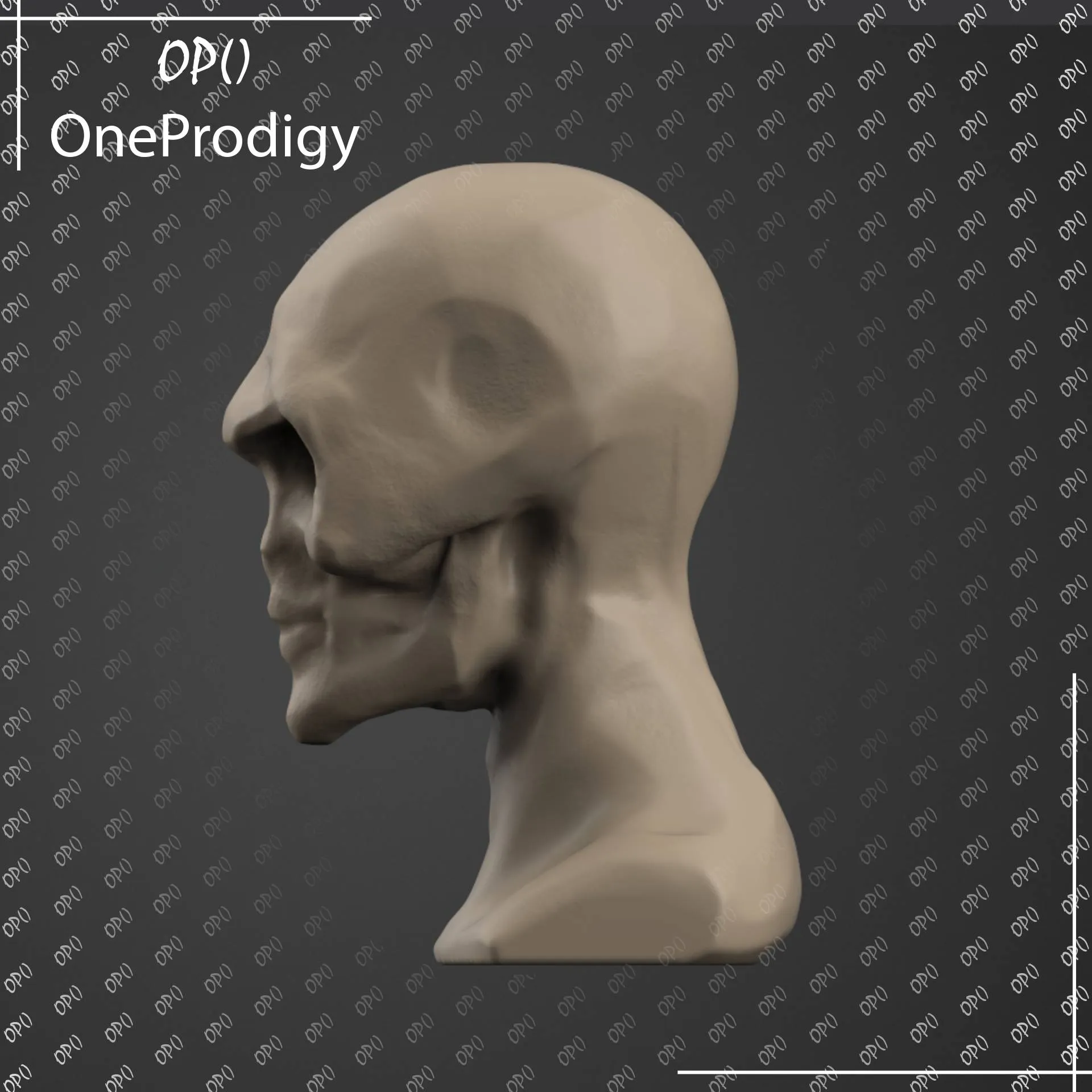 Sculptures & Artworks STL Download - Skull - Gigachadby OneProdigy