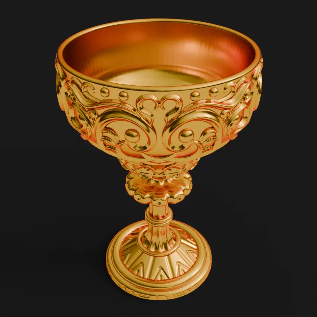 Sculptures & Artworks STL Download - Chalice, Grail, Drinking Cup Cby ...