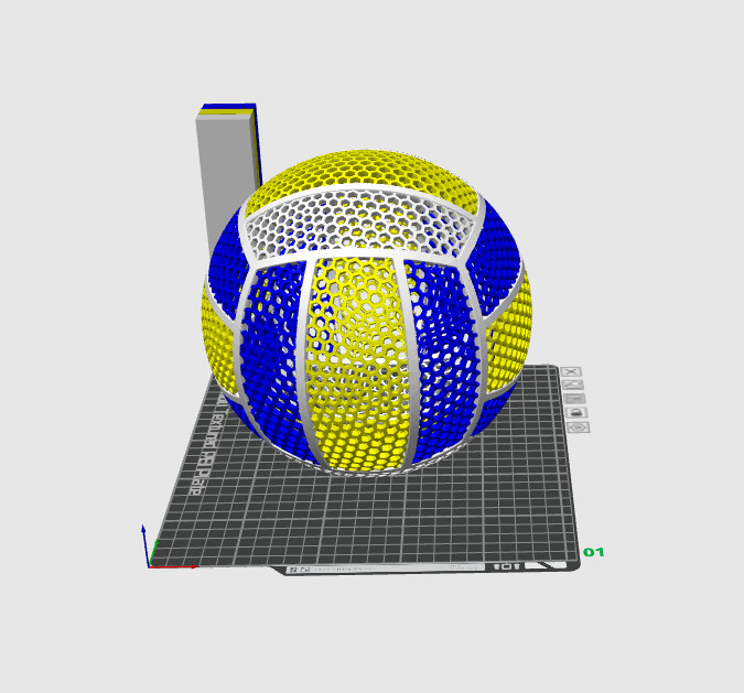 AIRLESS VOLLEYBALL - STL & 3MF MULTICOLOR | 3D models download ...