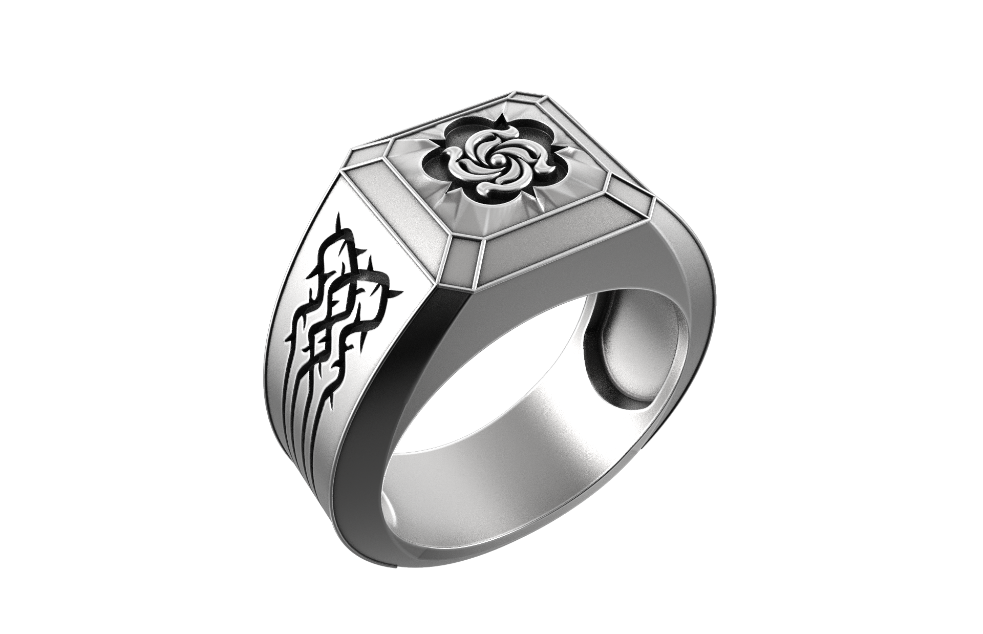Devil May Cry Nero Rose ring 3D print model | 3D models download ...