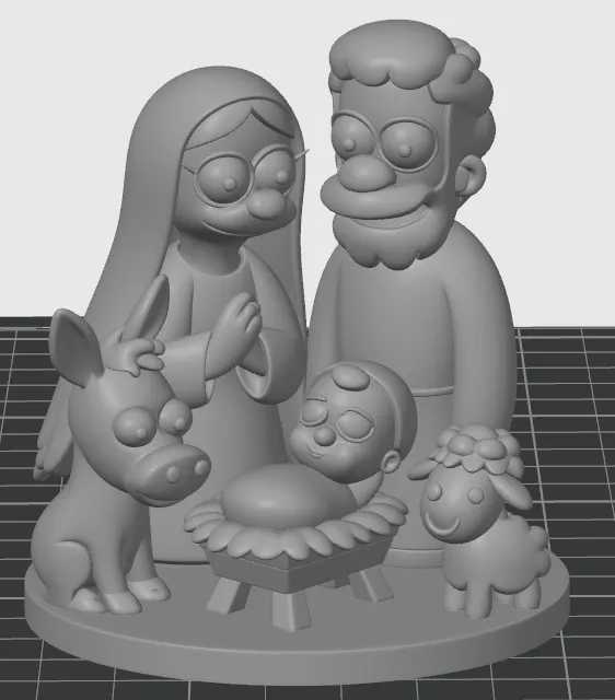 3D Printer Files | 3MF File | Simpson Nativity Scene | Creality Cloud