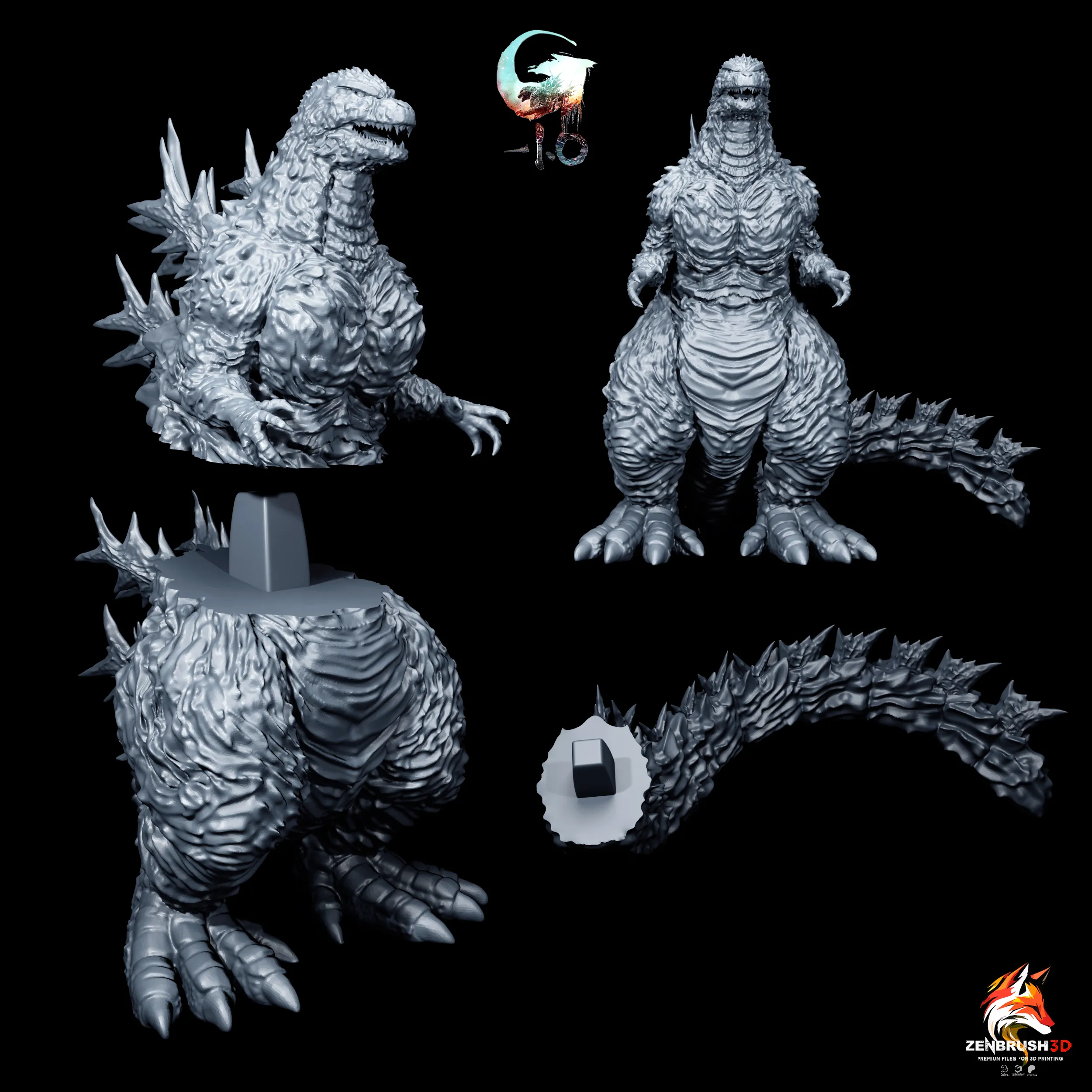 Characters & Creatures STL Download - GODZILLA - MINUS ONE 3D ...