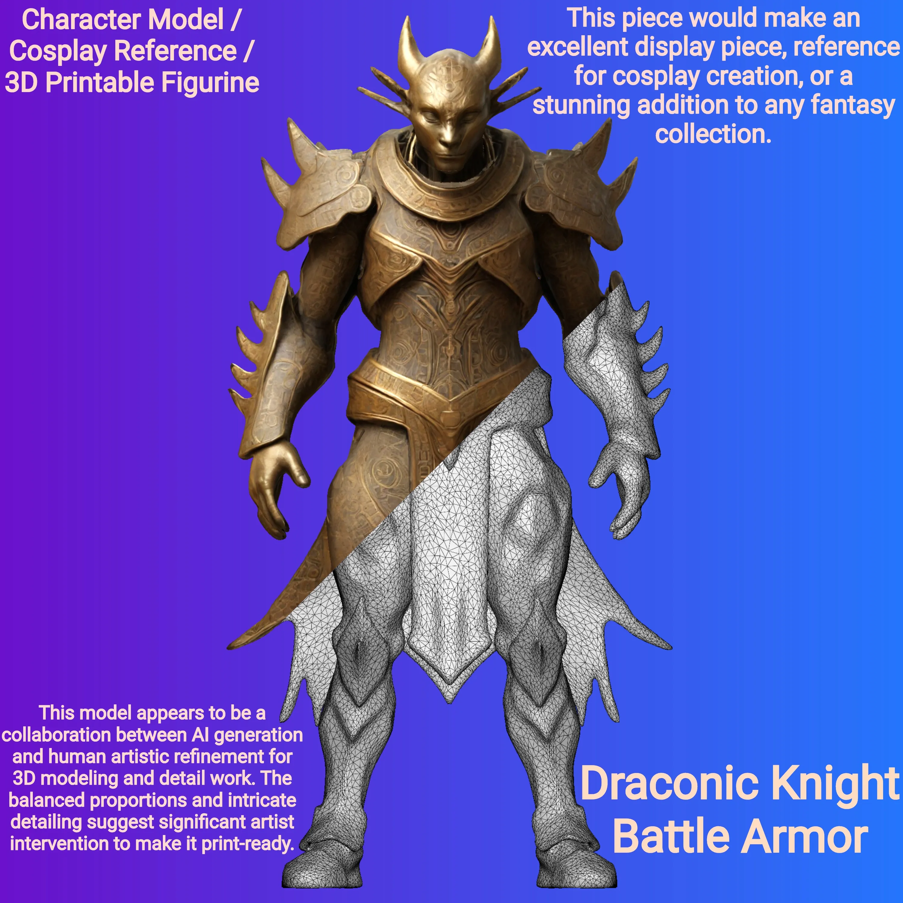 Cosplay STL Download - Draconic Knight Battle Armorby MR AnyCAD