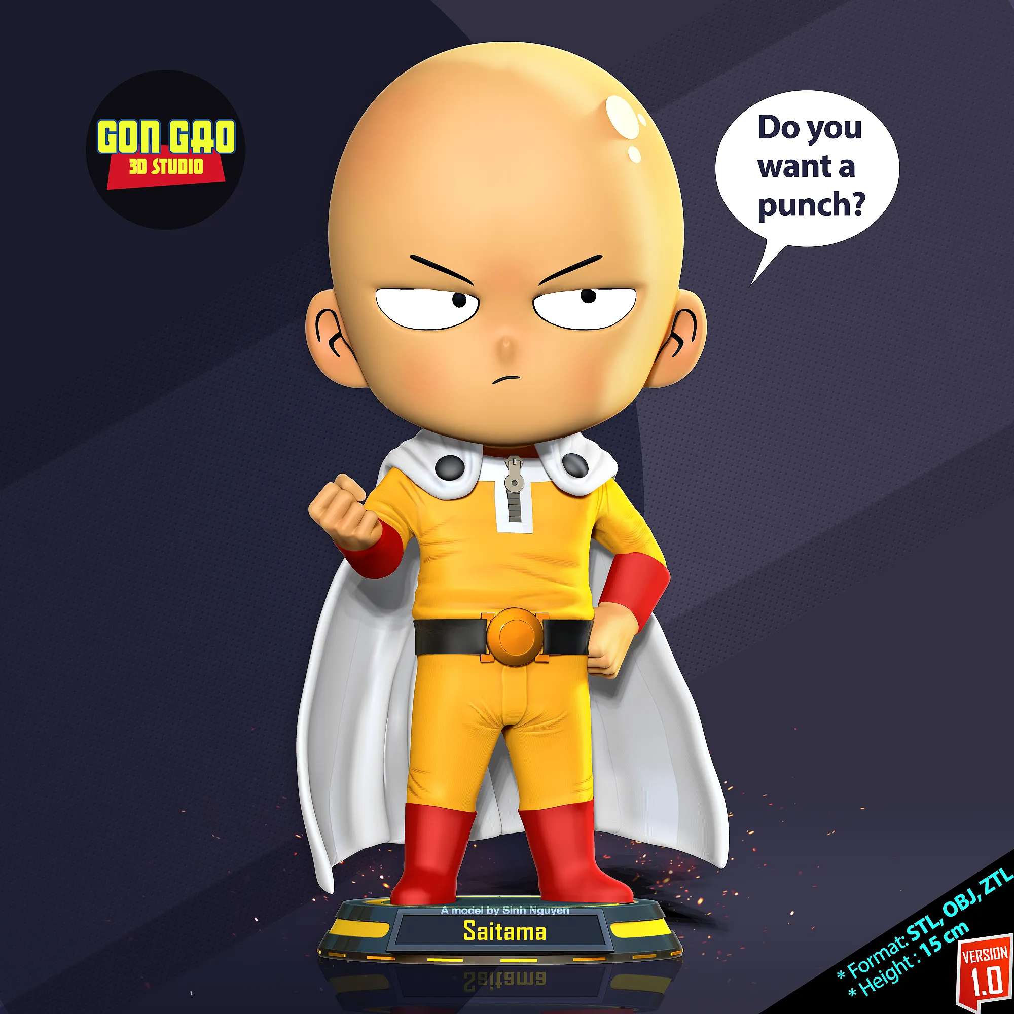 Other STL Download - Chibi Saitamaby nlsinh