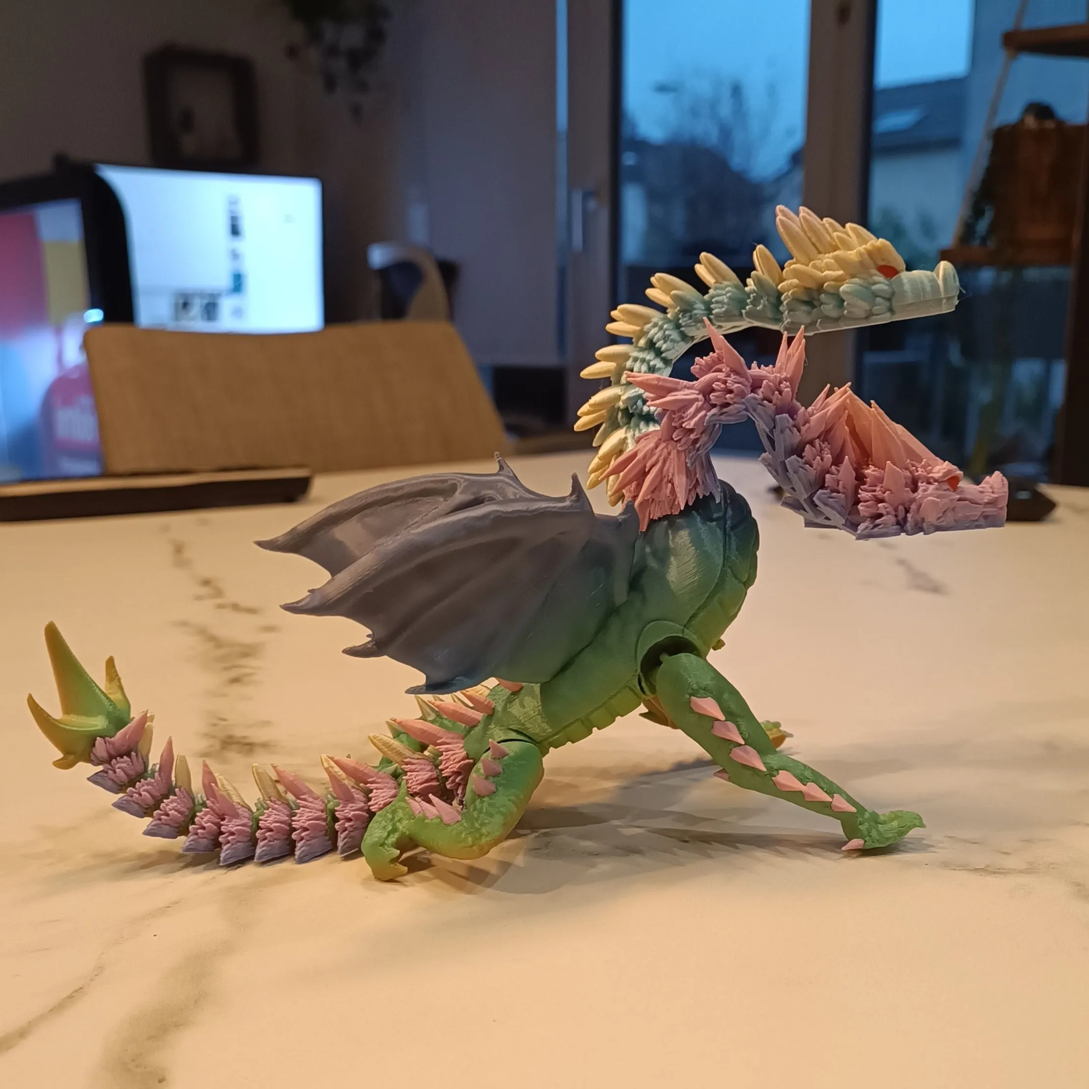 3D Printer Files | 3MF File | Realistic articulated 2-headed dragon | Creality Cloud