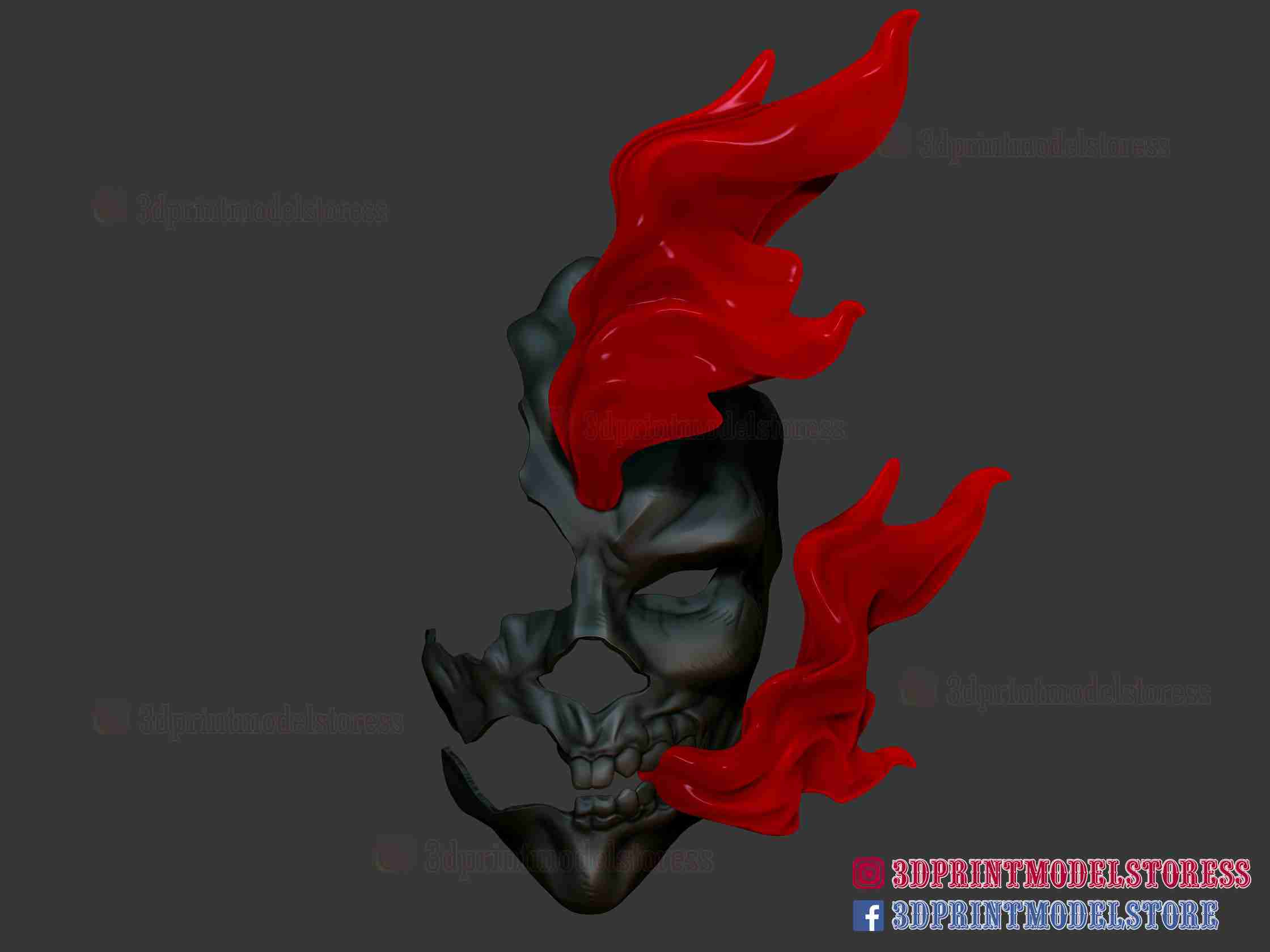 Ghost Rider Mask - Marvel Comics Cosplay - Halloween Costume | 3D ...