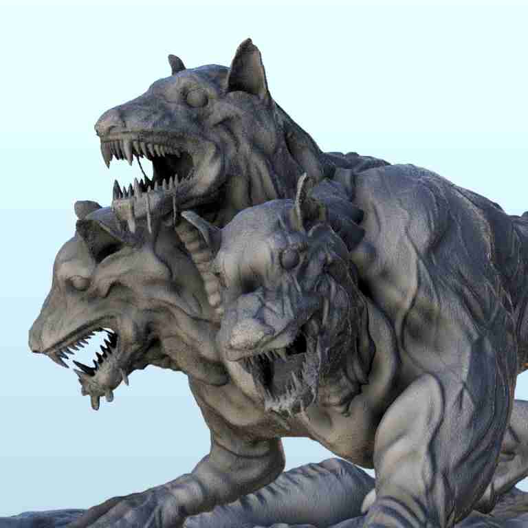 Three-headed Cerberus - figure dark miniatures warhammer | 3D models ...