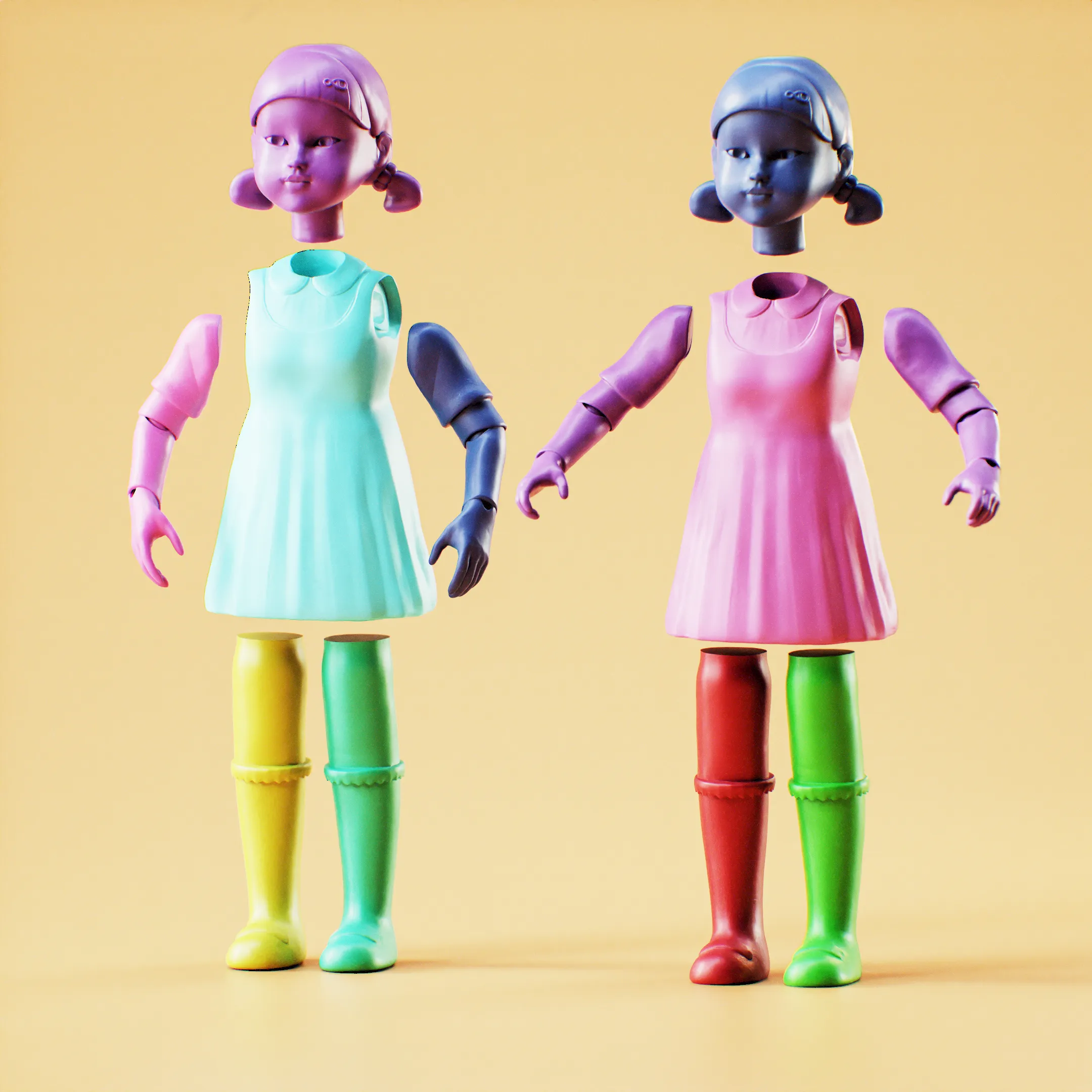 Characters & Creatures STL Download - Squid Game Young hee 30cm tallby ...