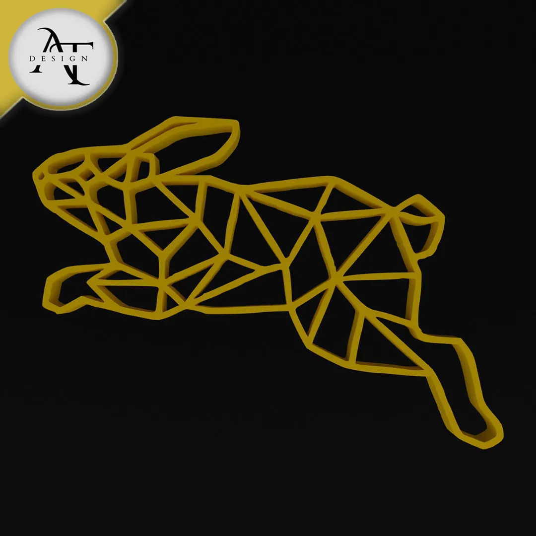 Digital Art STL Download - Rabbit - Silhouette - 2D Wall Art Decorby AT ...