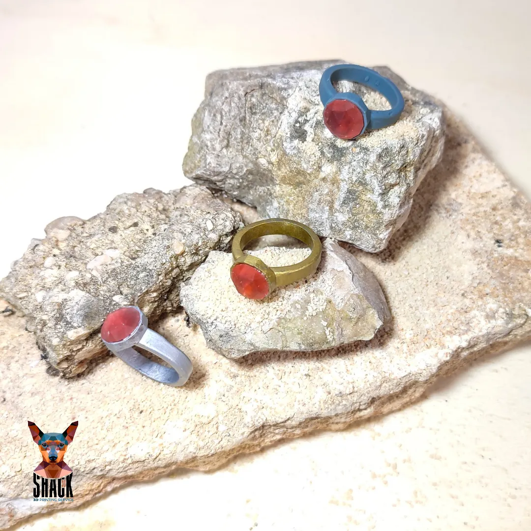 Jewelry & Accessories STL Download - RING WITH GEMby Shack3D_print