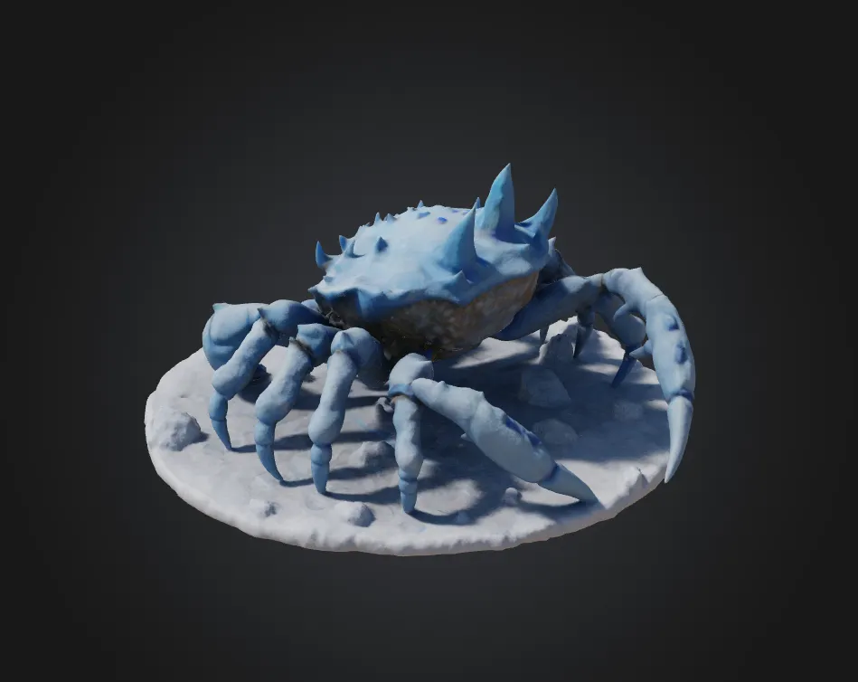 Characters & Creatures STL Download - ice crab game rpgby Warjacob