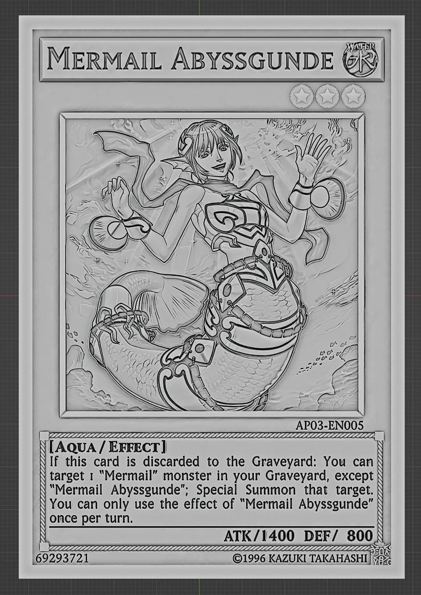 Other STL Download - Mermail Abyssgunde - yu-gi-oh!by Wsonuchiha3D