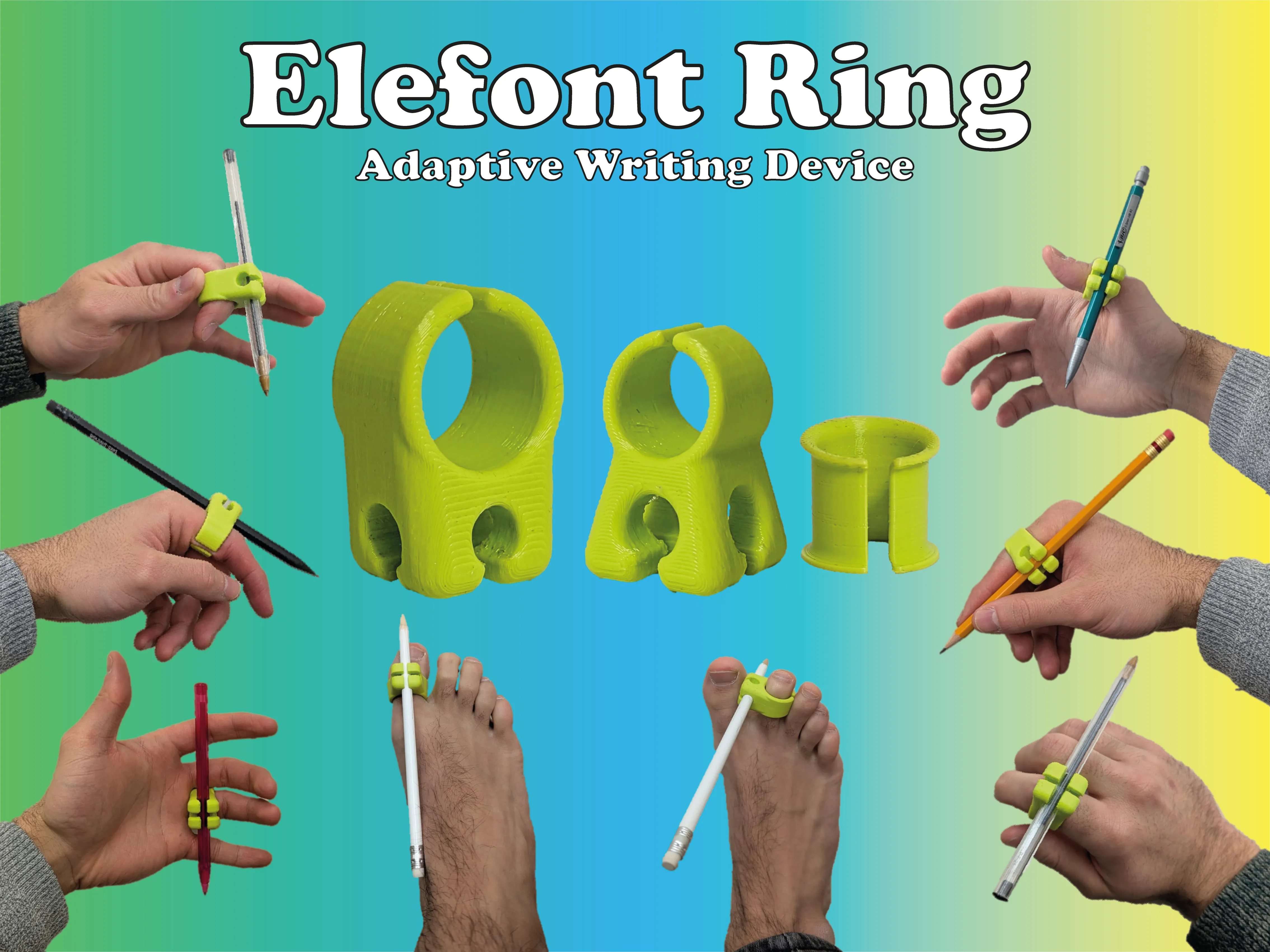 3D Printer Files | 3MF File | Elefont Ring - Adaptive Writing Device ...