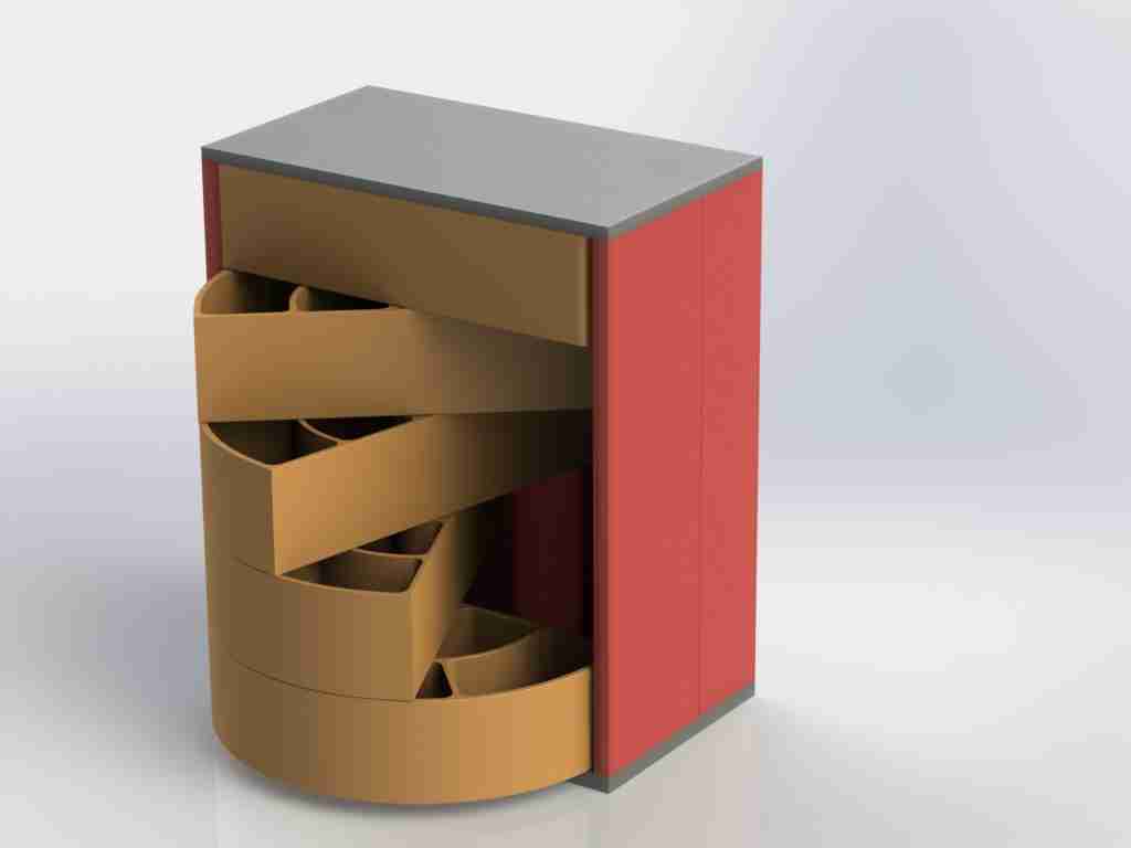 Mini Storage Box with Rotary Drawer | 3D models download | Creality Cloud