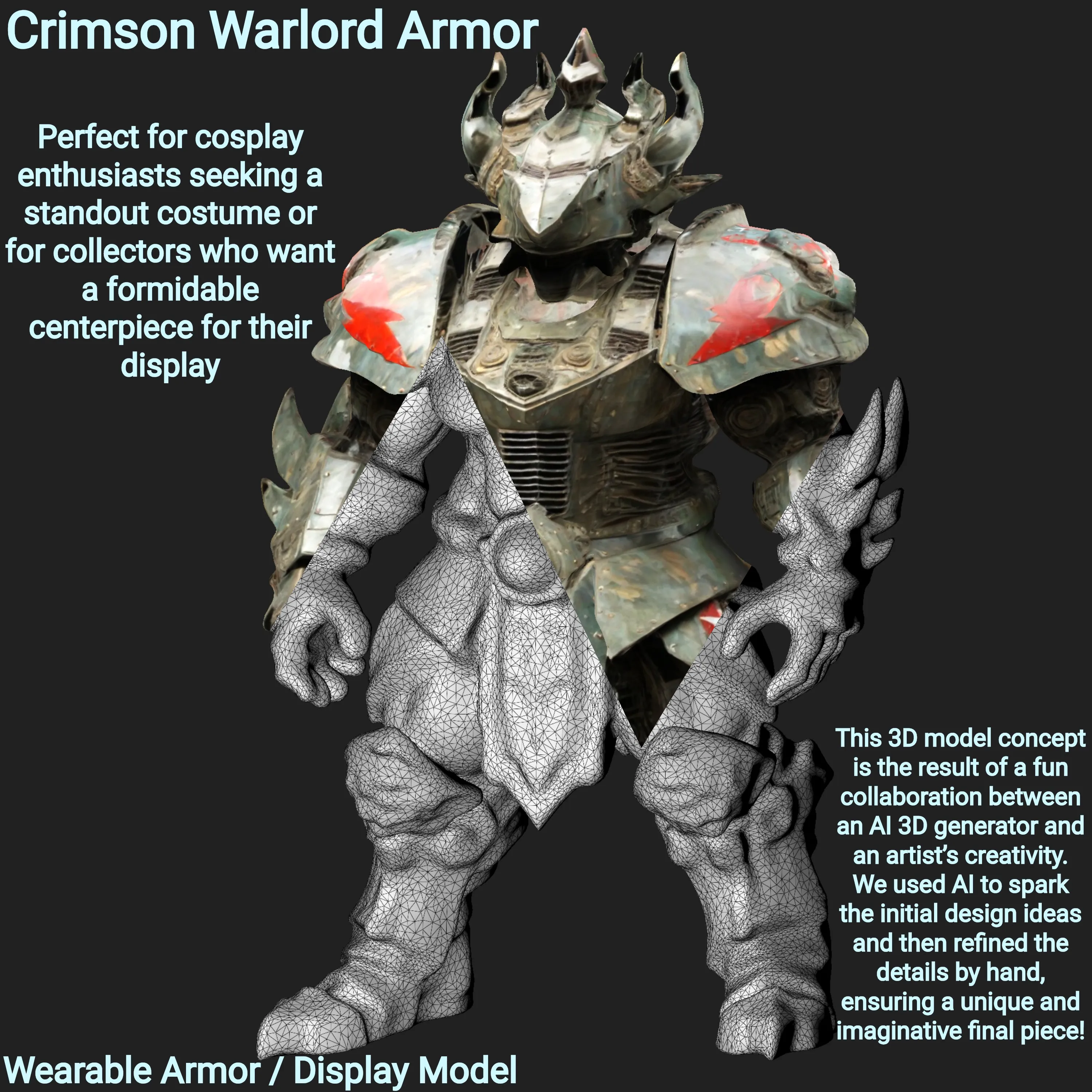 Cosplay STL Download - Crimson Warlord Armorby MR AnyCAD