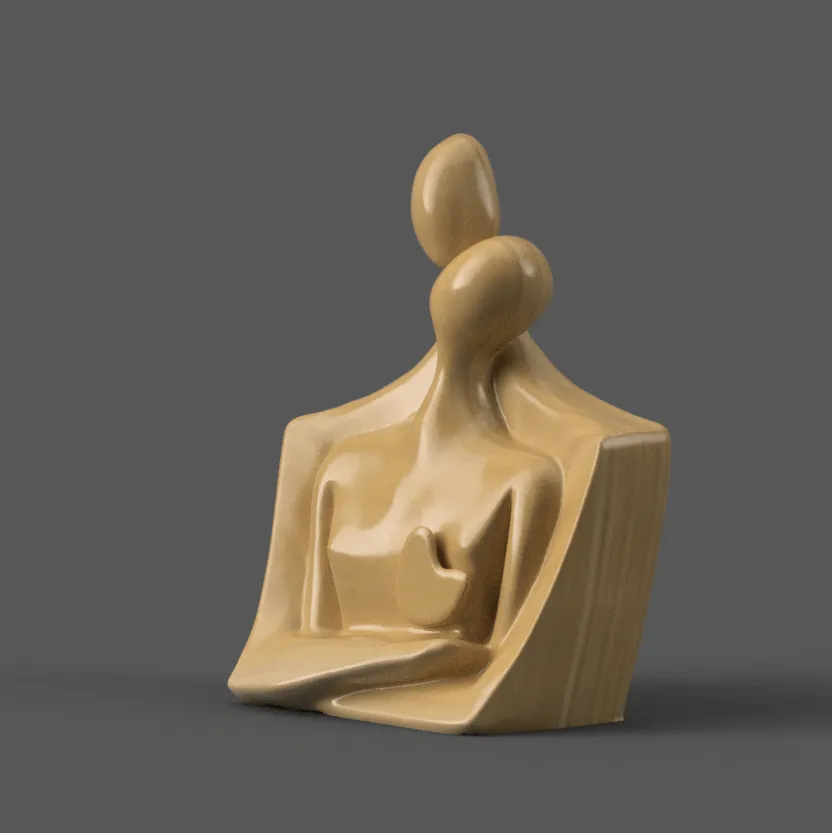 Sculptures & Artworks STL Download - Romantic Couple Hug Statue – 3D ...