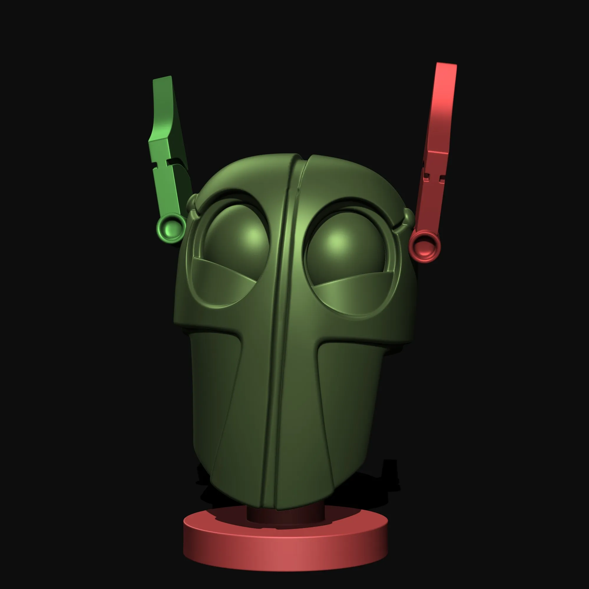 Free Characters & Creatures STL Download - Army Robot headby GALAXIARUM 3D