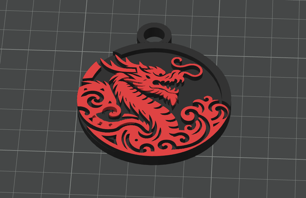 Chinese dragon keychain | 3D models download | Creality Cloud