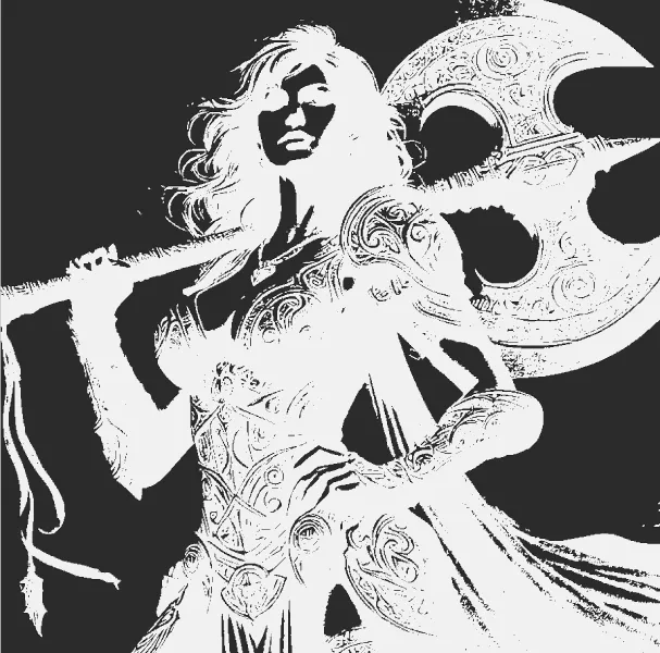 Free Characters & Creatures STL Download - This lady with an axe brings ...