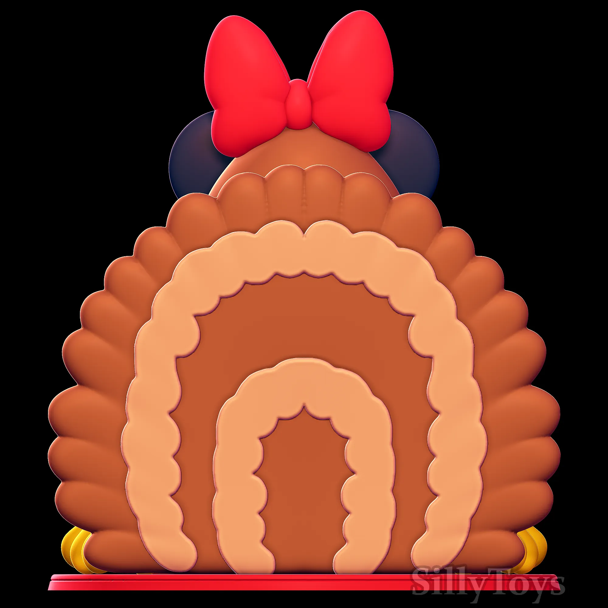 Characters & Creatures STL Download - Minnie Mouse Thanksgiving Turkey ...