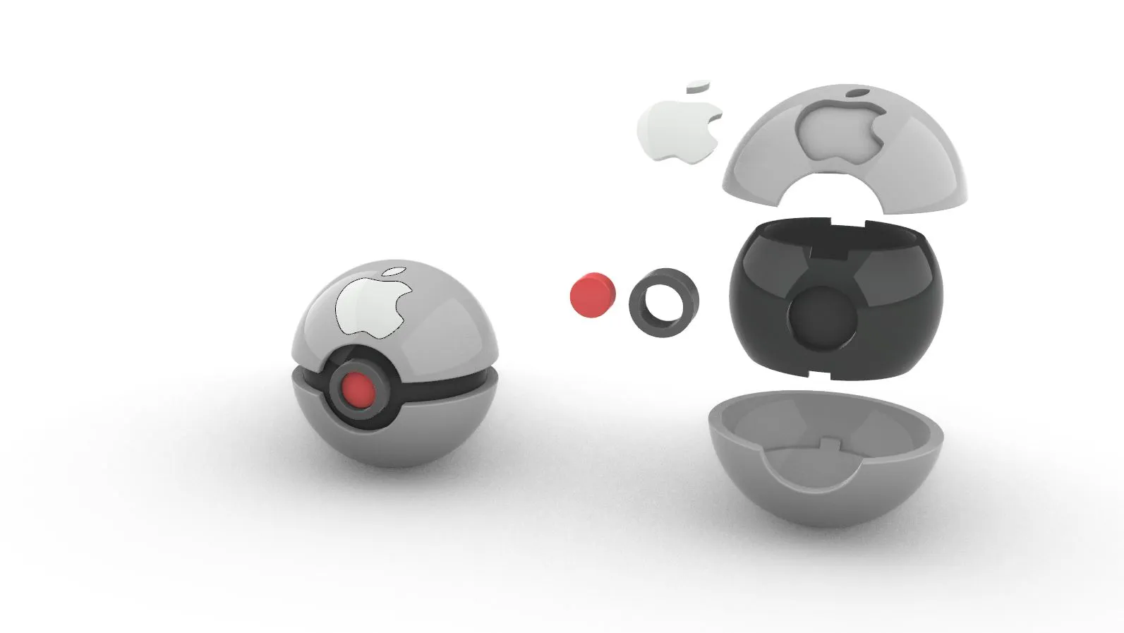 Pokeball Apple Ball | 3D models download | Creality Cloud