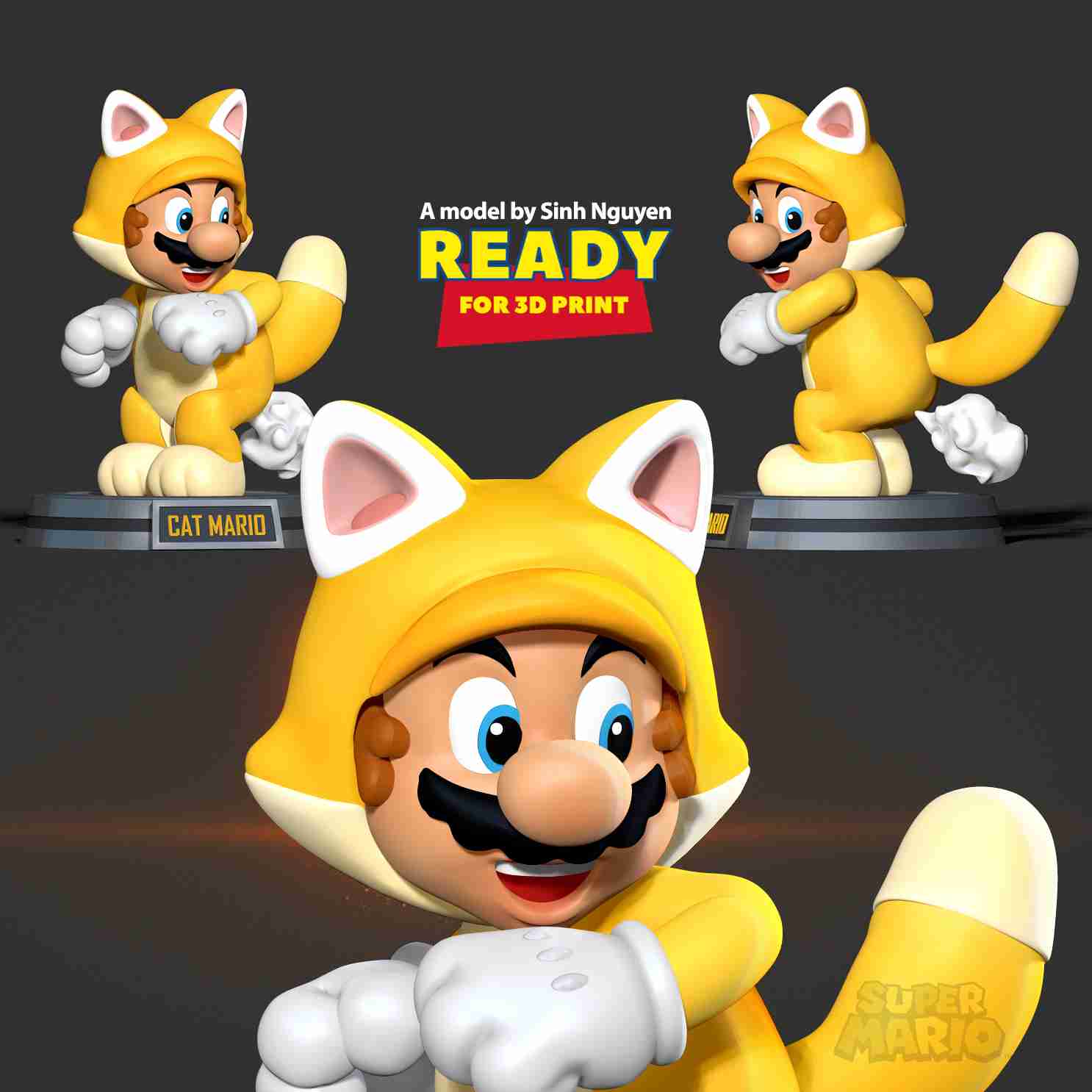Cat Mario | 3D models download | Creality Cloud