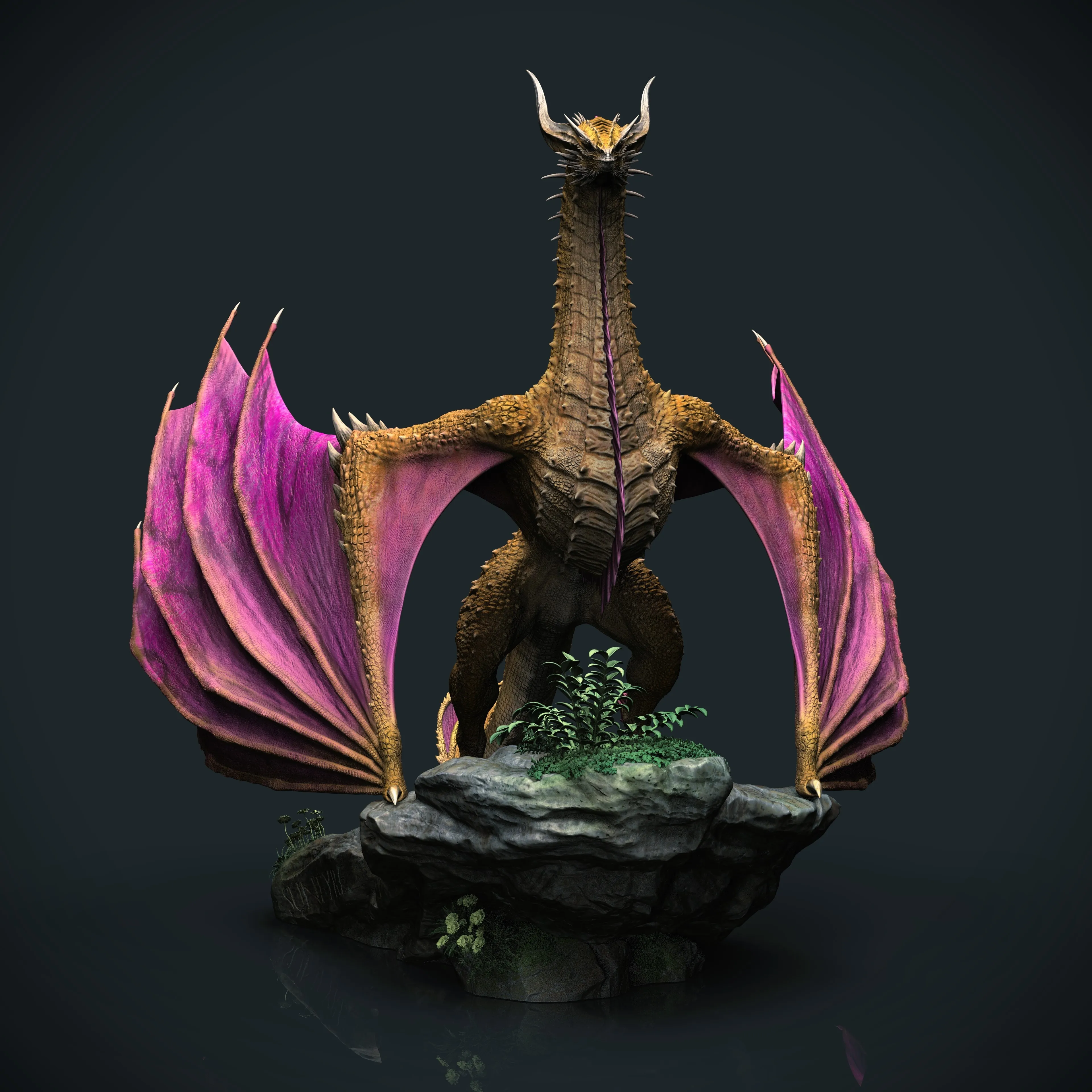 Characters & Creatures STL Download - Sunfyre "The Golden"by Samucu_art