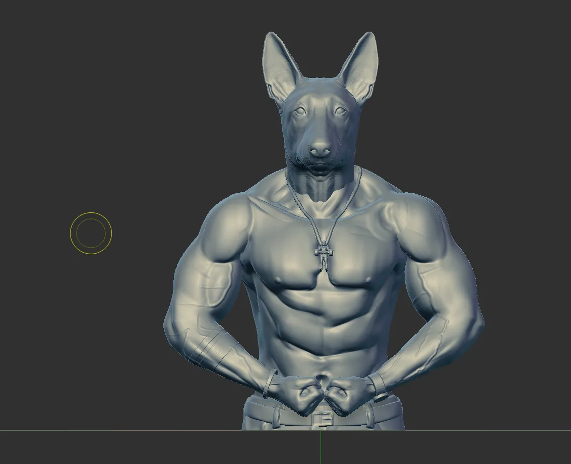 Characters & Creatures STL Download - dog bodybuilderby KeshtoArt