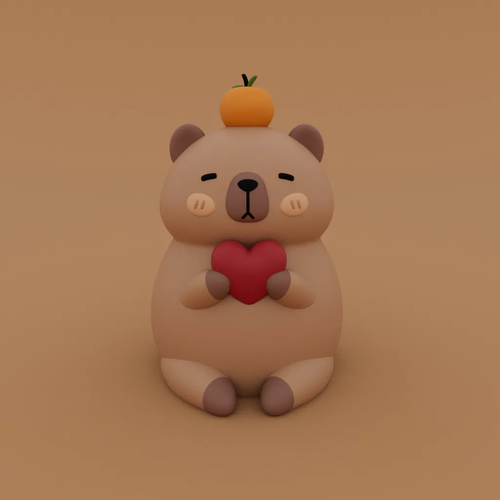 Other STL Download - Capybara ( love )by akash3dprints
