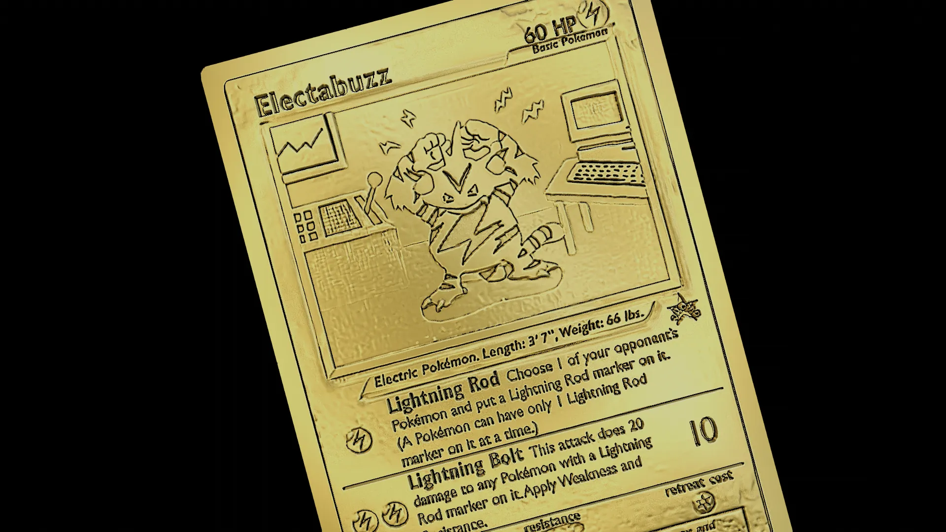 Free Board Games & Card Games STL Download - Electabuzz Pokemon cardby ...