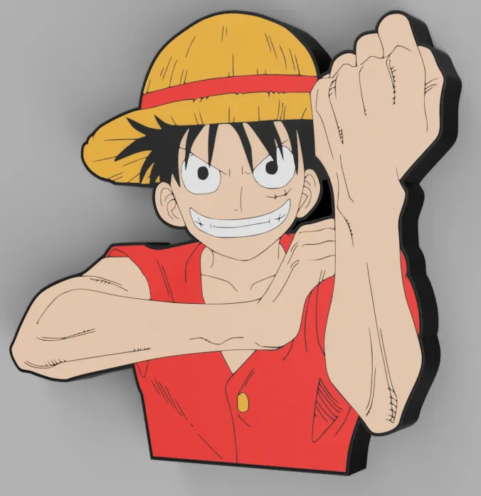 3D Printer Files | 3MF File | LIGHTBOX LUFFY ONE PIECE | Creality Cloud