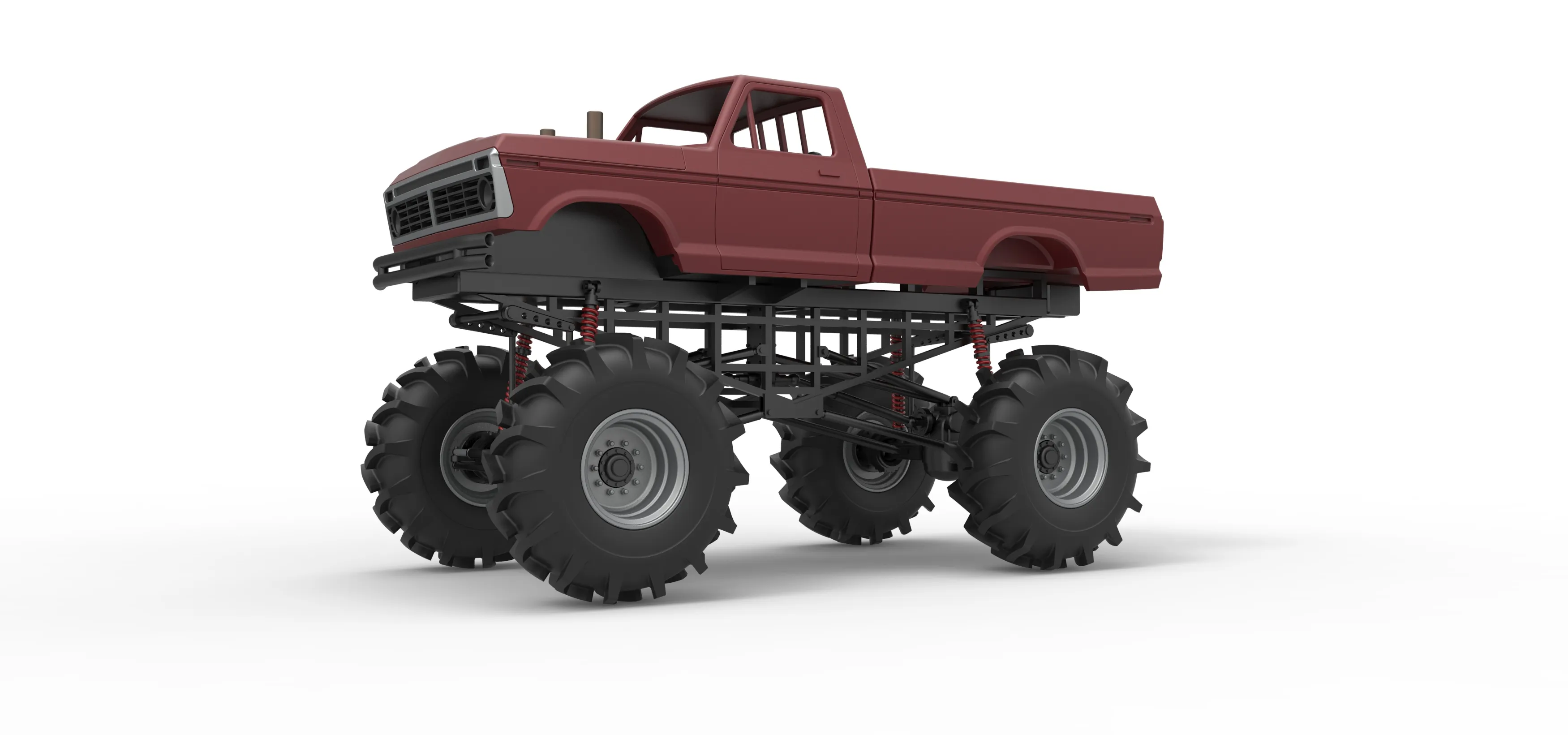 Vehicles & Machinery STL Download - Redneck Rave Mud truck Scale 1:25by ...