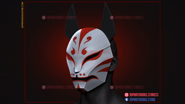 Aragami 2 Game Mask - Kitsune Mask for Cosplay Halloween | 3D models ...
