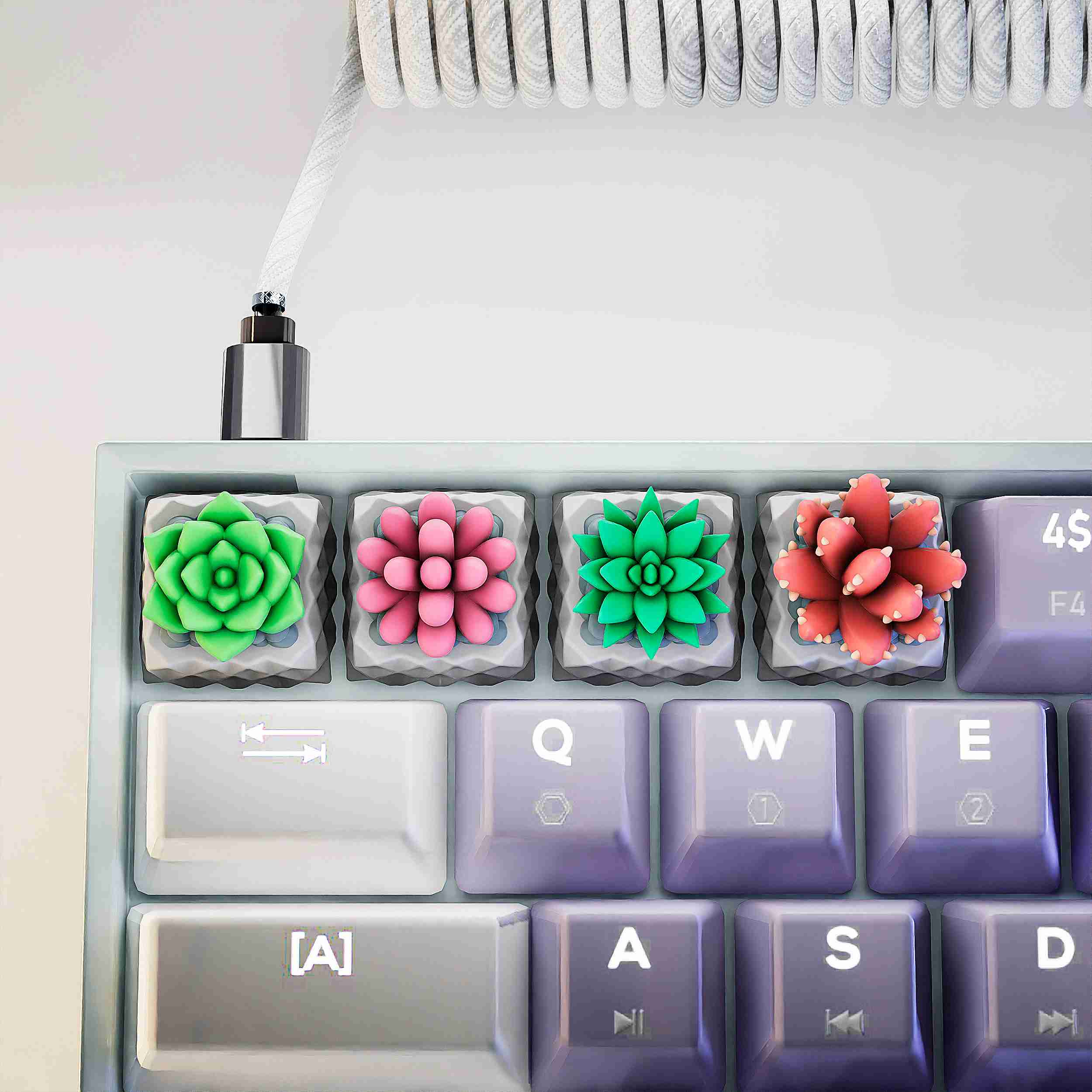 Succulents Plants Keycaps - Mechanical Keyboard | 3D models download ...